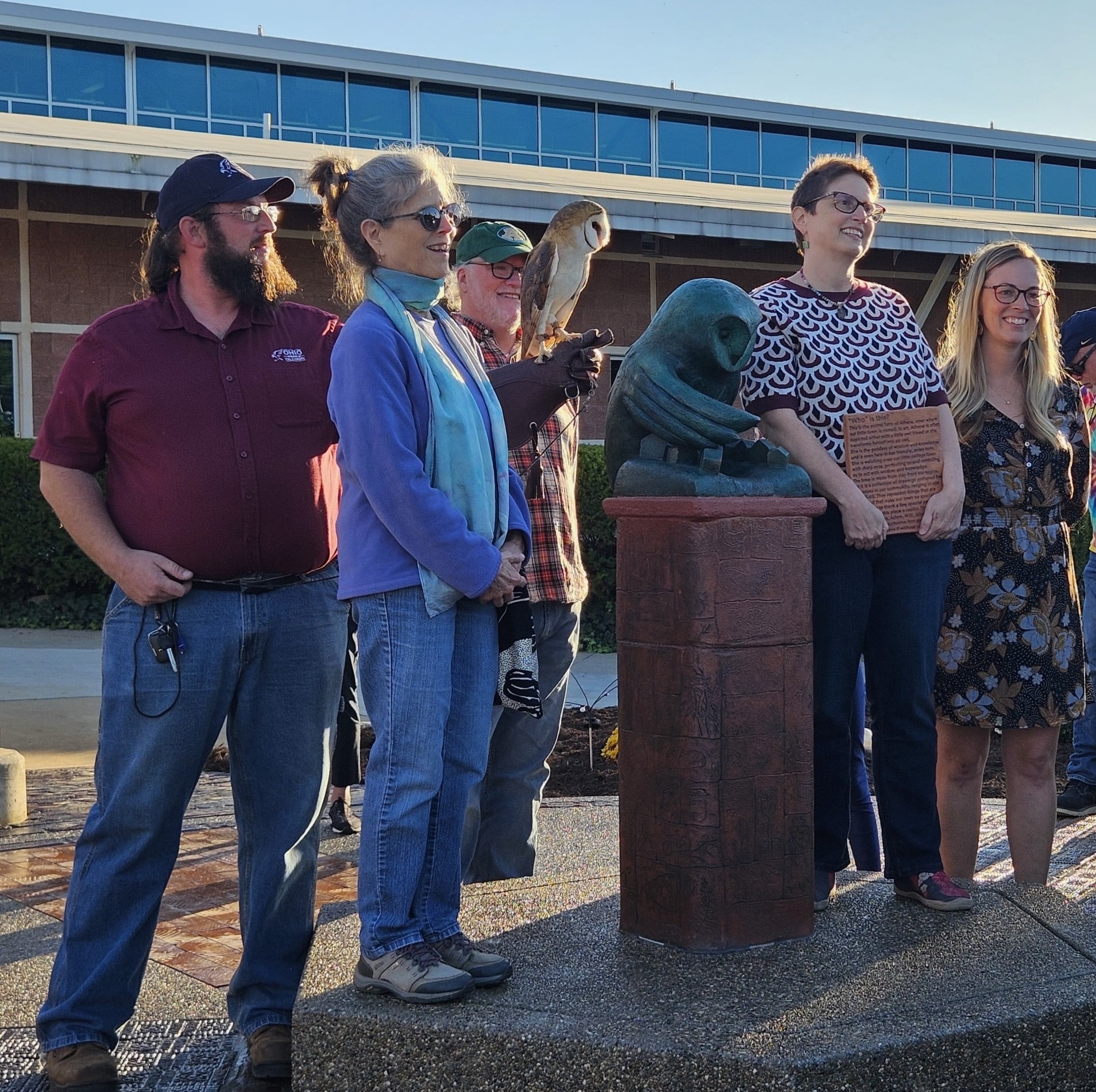 Sculpture dedicated during community center 25th anniversary event ...